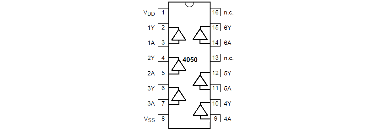 4050 Non Inverting Hex Buffer IC - CD4050BE CD4050 - Buy 4000 Series - Gogo:Tronics Hobby ...
