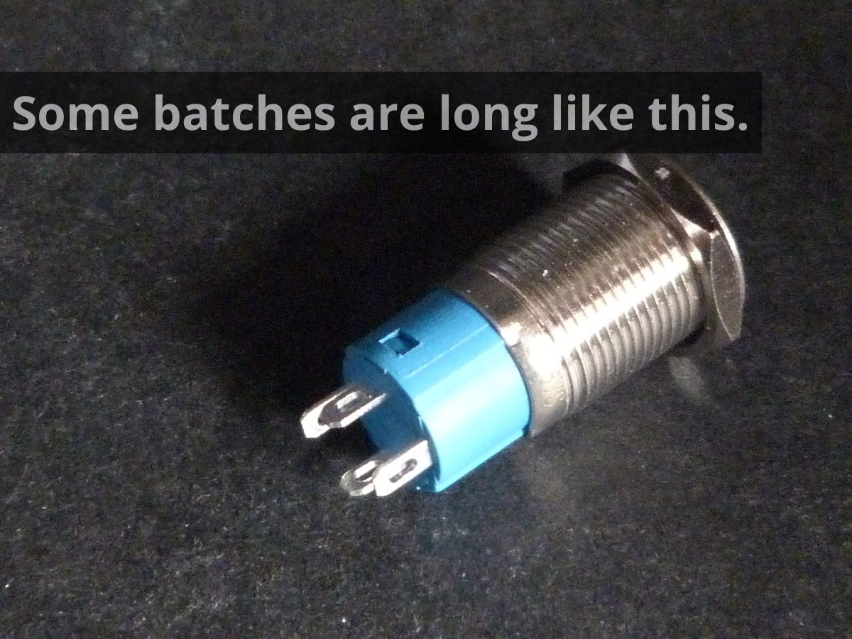 Small Led Flush Metal Push Button, 12mm Hole, Various Styles Available ...