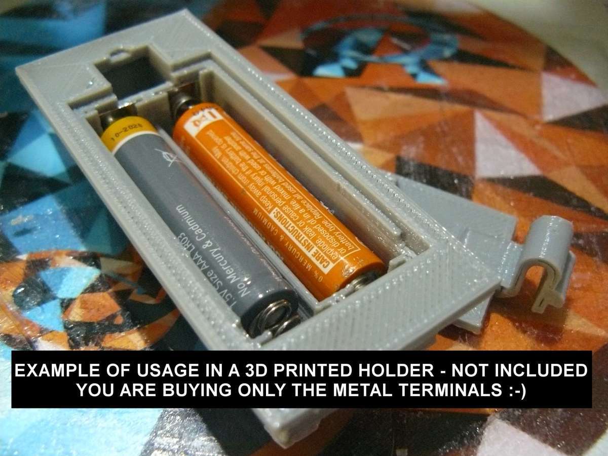 AAA Battery Cell Terminals - 10 Pairs - Buy Battery Holders - Gogo ...