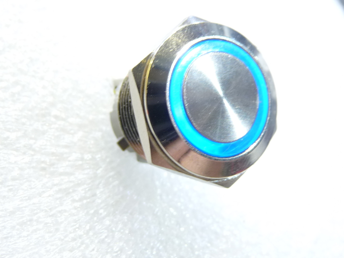 CLEARANCE Large Led Flush Metal Push Button, 19mm Hole, Various Styles ...