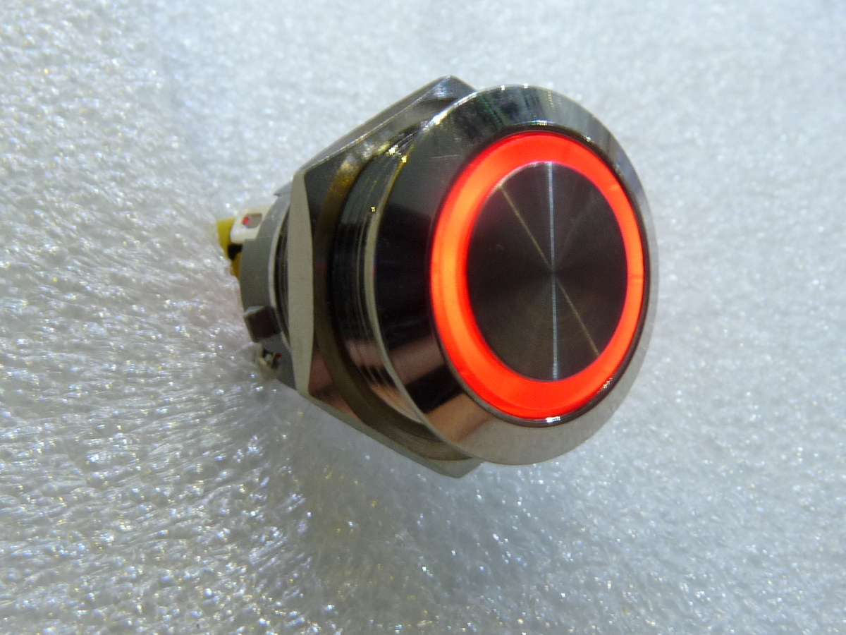 CLEARANCE Large Led Flush Metal Push Button, 19mm Hole, Various Styles ...
