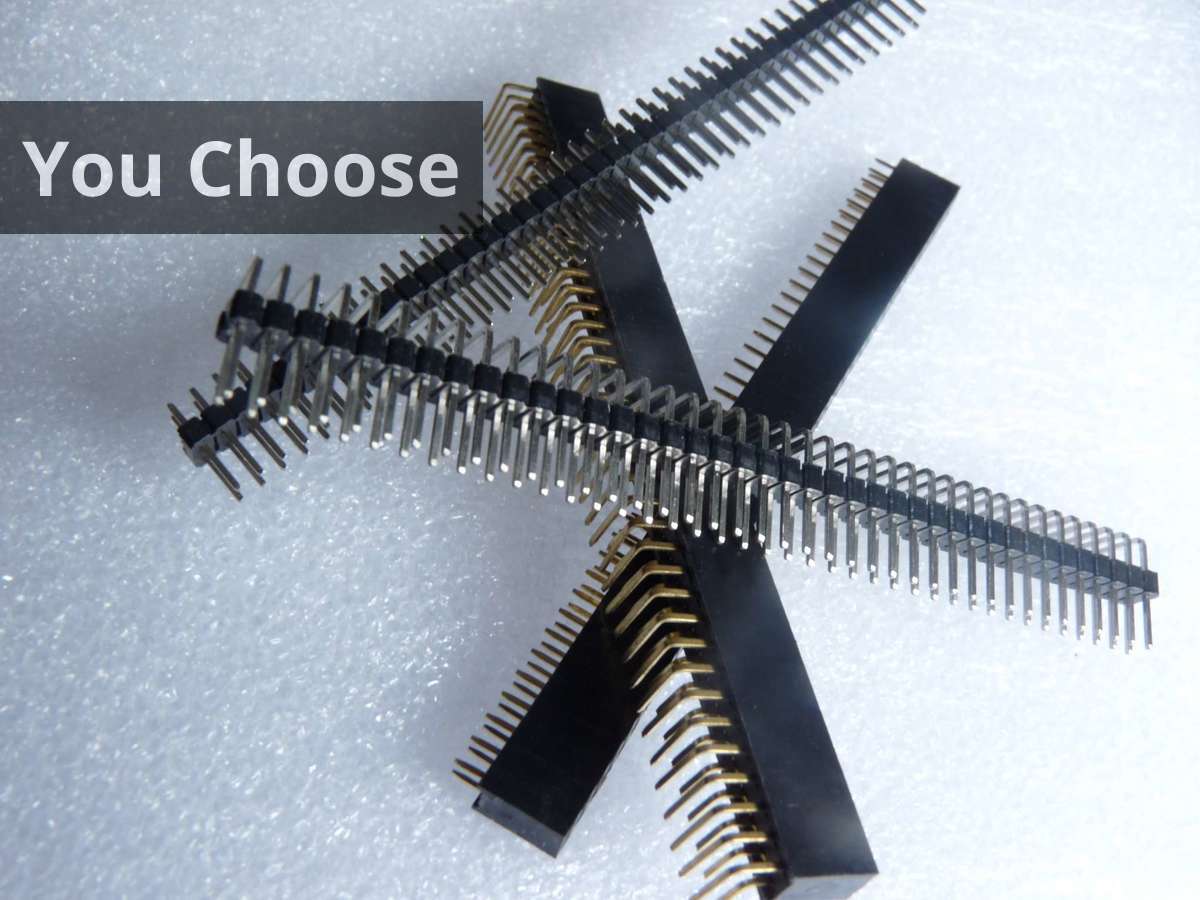 PCB Headers ( 2.54 mm / 0.1 in ) - Through Hole - 2x40 - You Choose ...