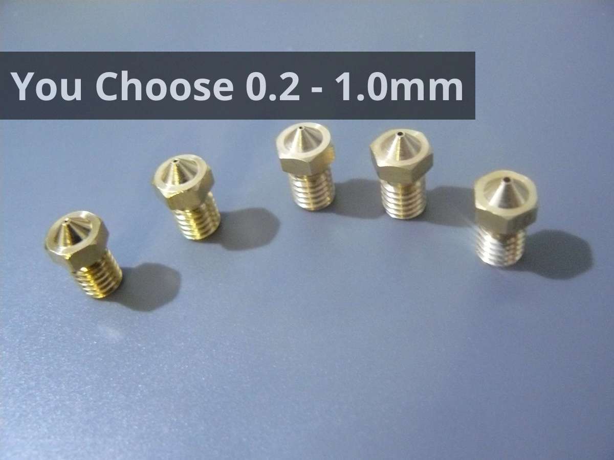 3d Printer Nozzle Brass M6 Thread E3D V5 V6 - CLEARANCE - Buy Nozzles ...