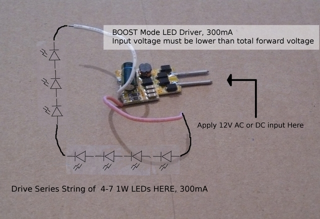 LED Driver, 4-7 1W LEDs, 12v Input (Boost) - Buy Online From ...