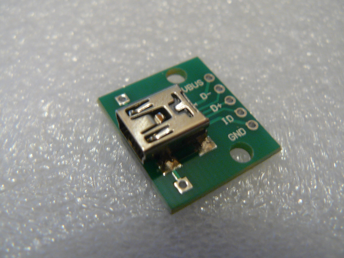 USB Mini-B Presoldered on a Breakout Board - Buy Breakouts - Gogo ...