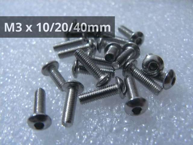 M3 Button Head Screws 20pcs - You Choose Length - Buy Online From ...
