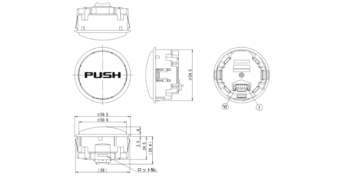 Weird Large Size RGB LED Momentary Push Button Omron W5GF-A12 - Buy ...