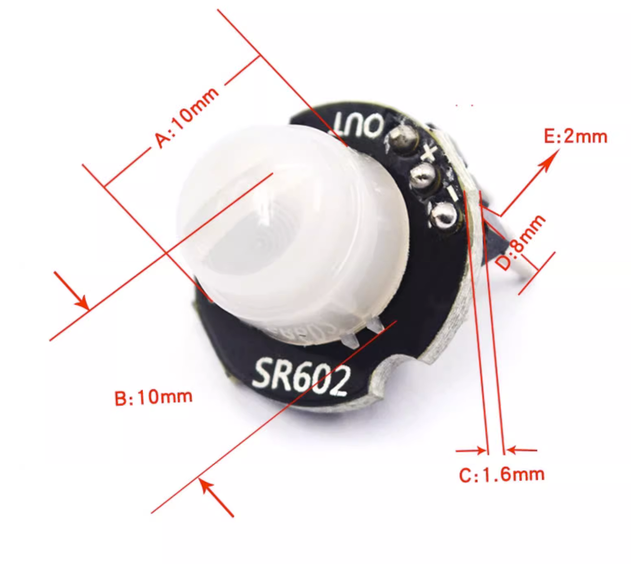 Miniature PIR Passive Infrared Motion Sensor SR602 - Buy Online From ...