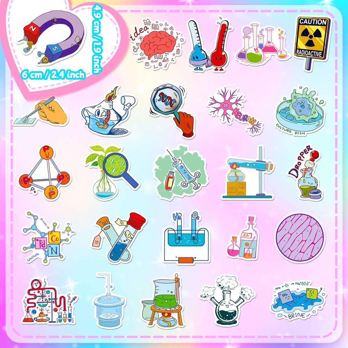 50 Stickers - Science - Buy Stickers - Gogo:Tronics Hobby Electronics ...