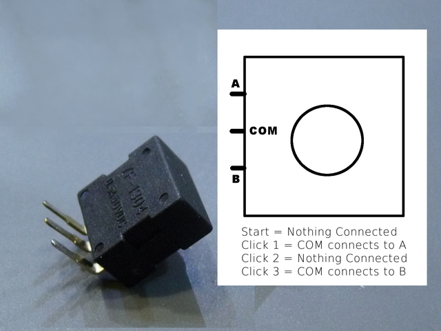 Three State Toggle Button Switch For Example Suit DIY Torch Flashlight ...