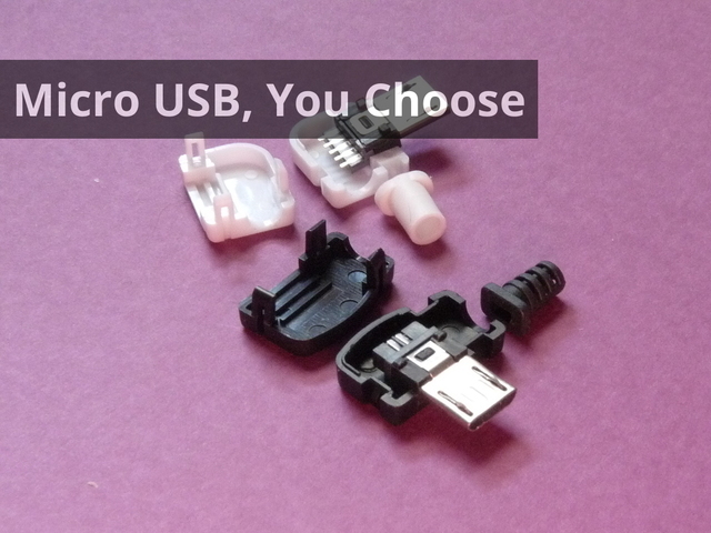USB Micro-B Male Plug Solderable Right Angle - Buy Online From ...