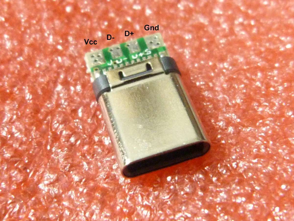 USB Type-C Male Solderable Bare UFP (Device End) USB-2.0 Plug - Buy USB ...