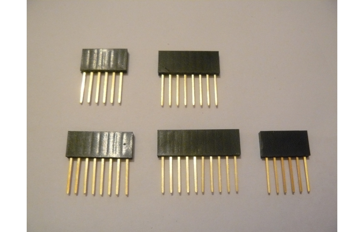 Stackable Arduino Header Set - 6, 6, 8, 8, and 10! - Buy 2.54mm (0.1 in ...